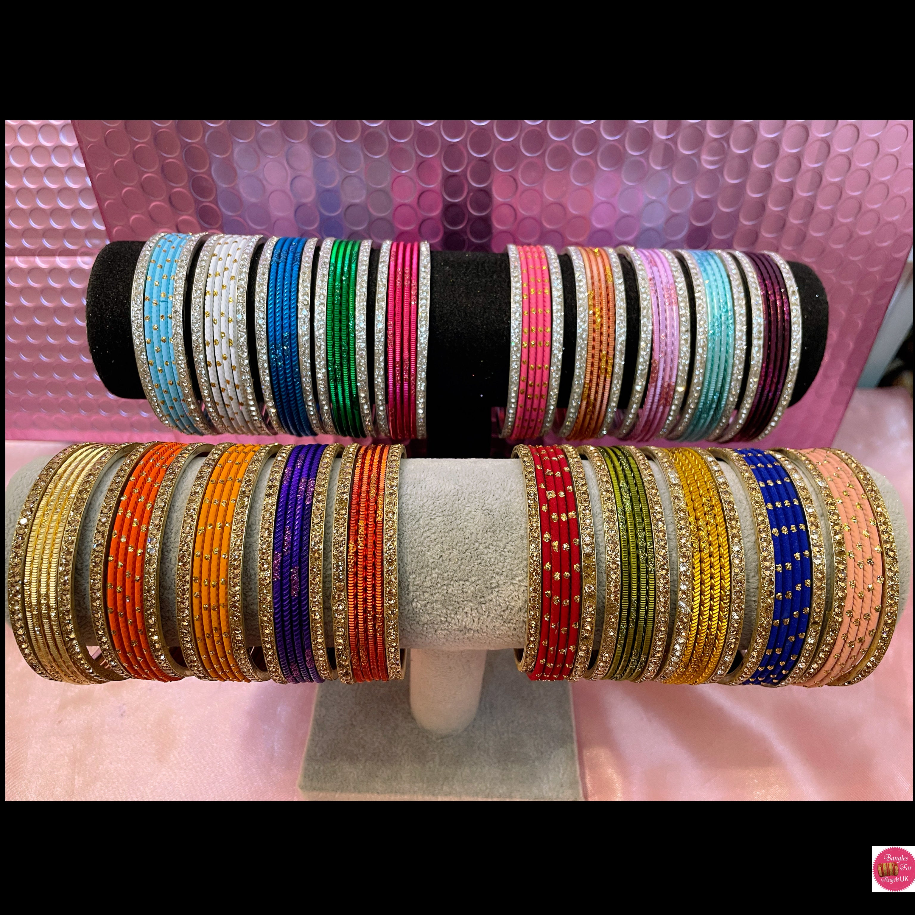 Metal Bangles Sets- Combo of 15/20/30/40/50 Sets – Bangles For Angels UK