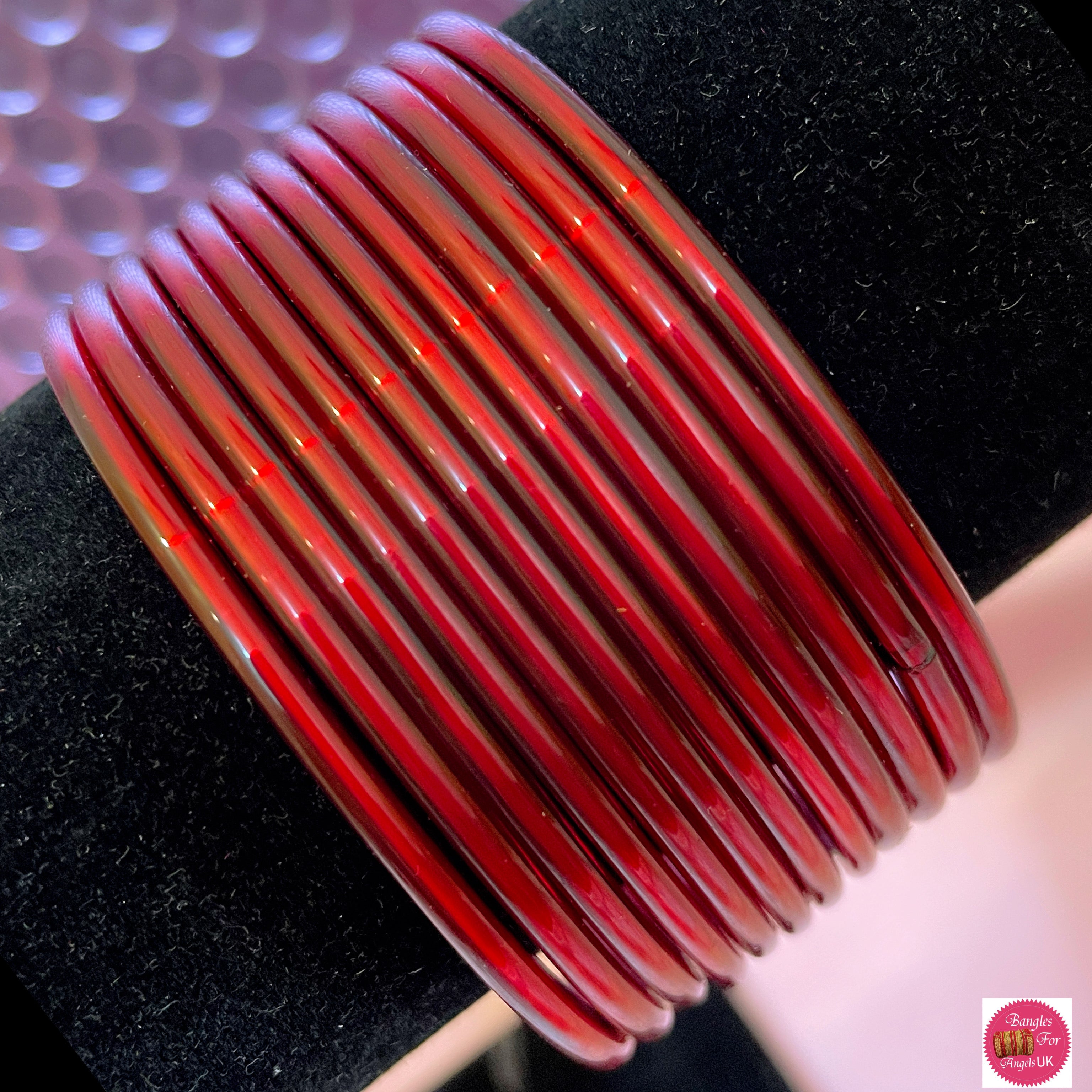 Maroon Glass Bangles – Bangles For Angels UK