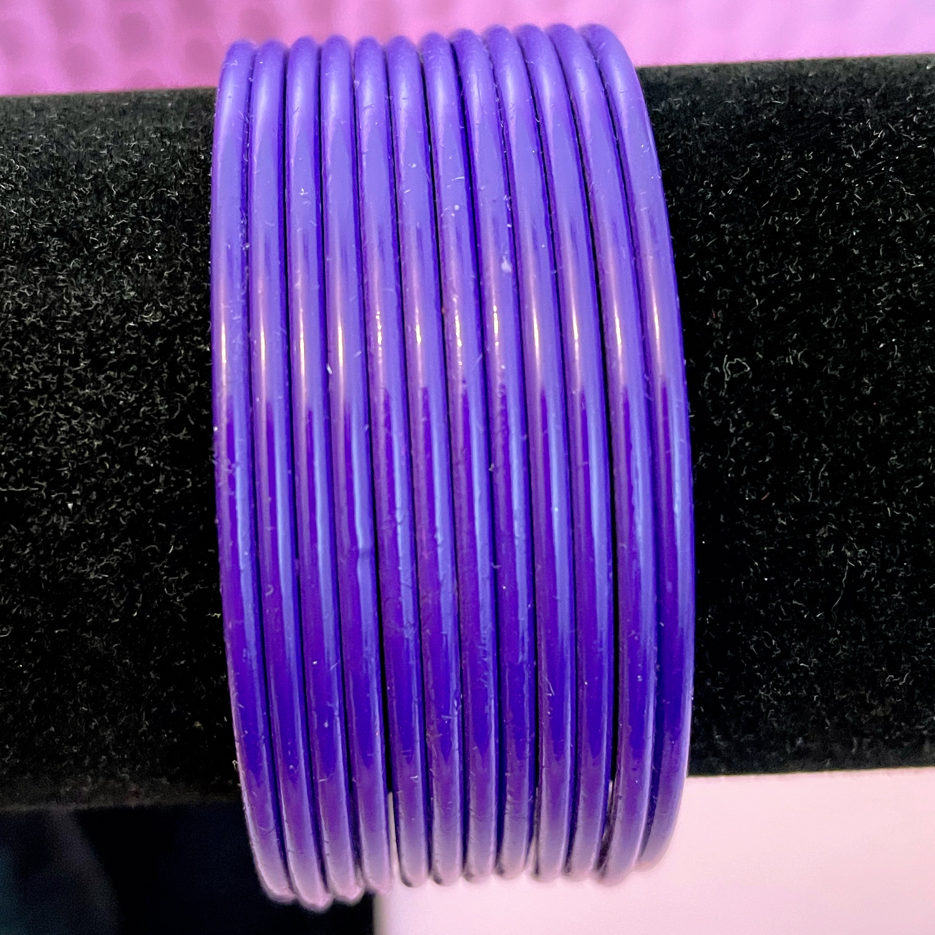 Dark Purple Metal Bangles – Bangles For Angels UK