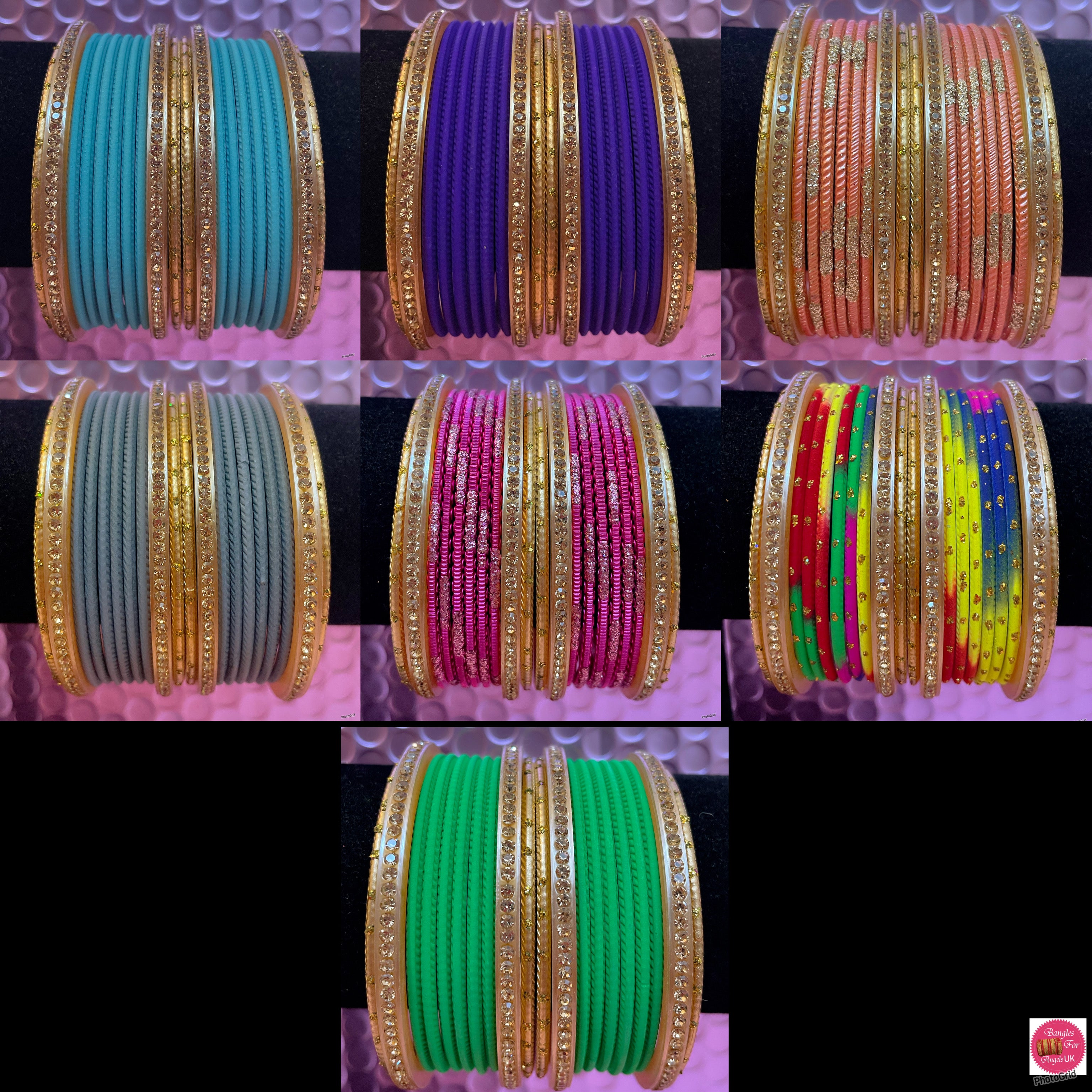 Gold Bangles Sets- Various Colours – Bangles For Angels UK