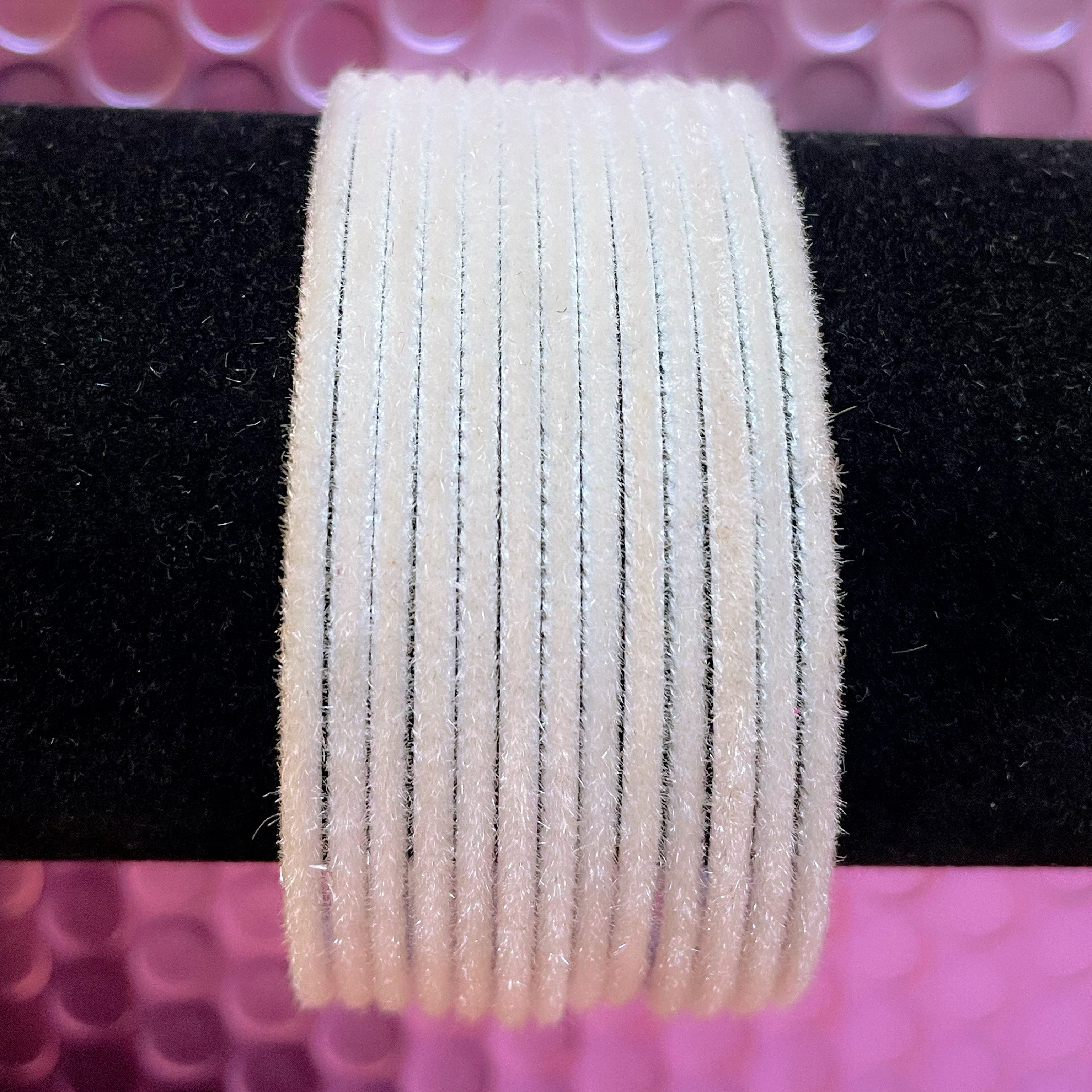 Velvet Metal White Bangles – Bangles For Angels UK