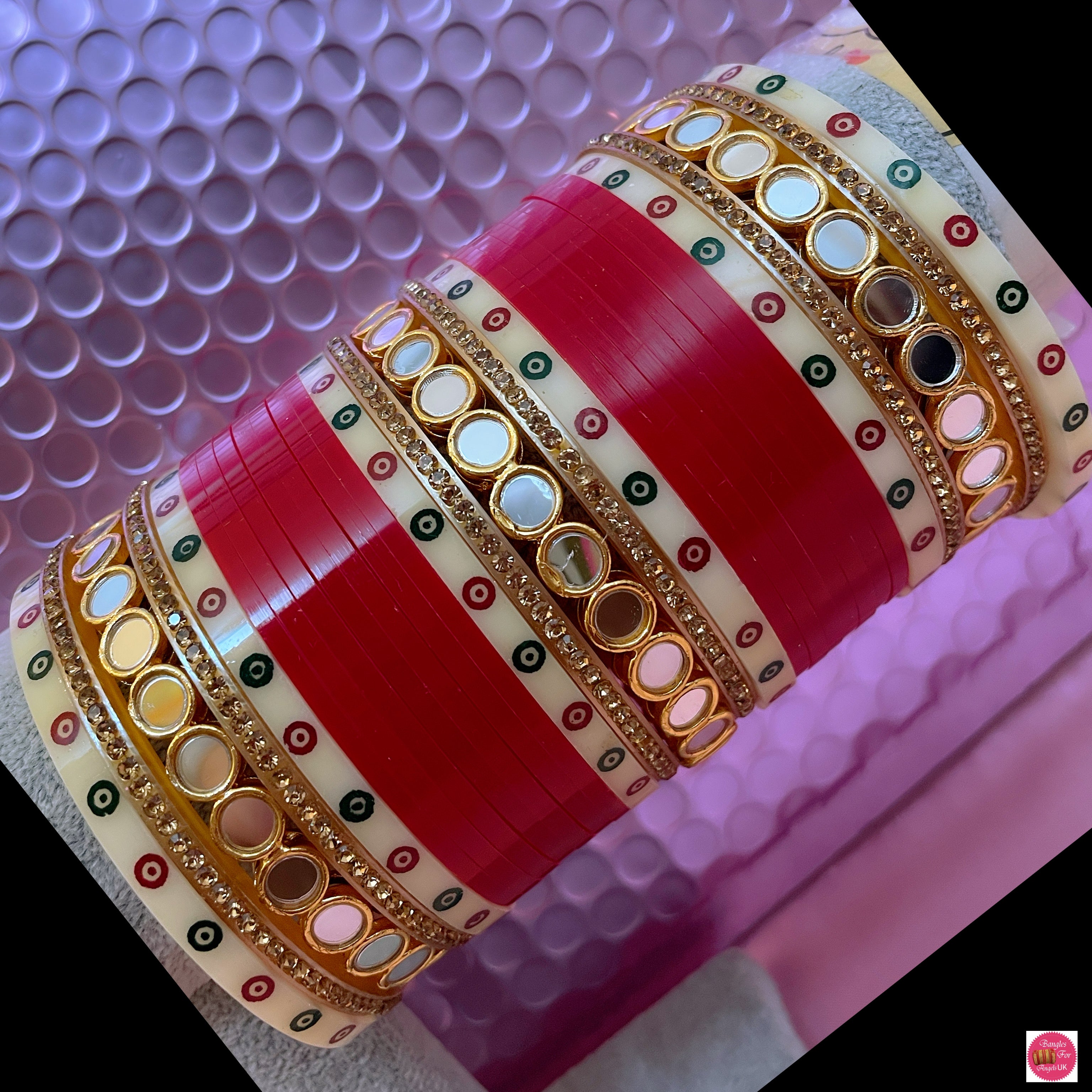 Punjabi Bridal Chura- Red – Bangles For Angels UK